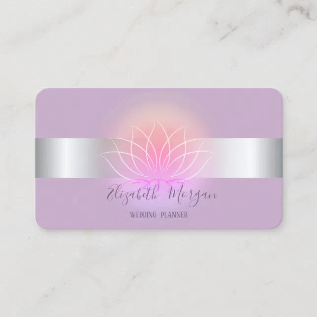 Elegant Modern Professional Lotus Flower Business Card | Zazzle