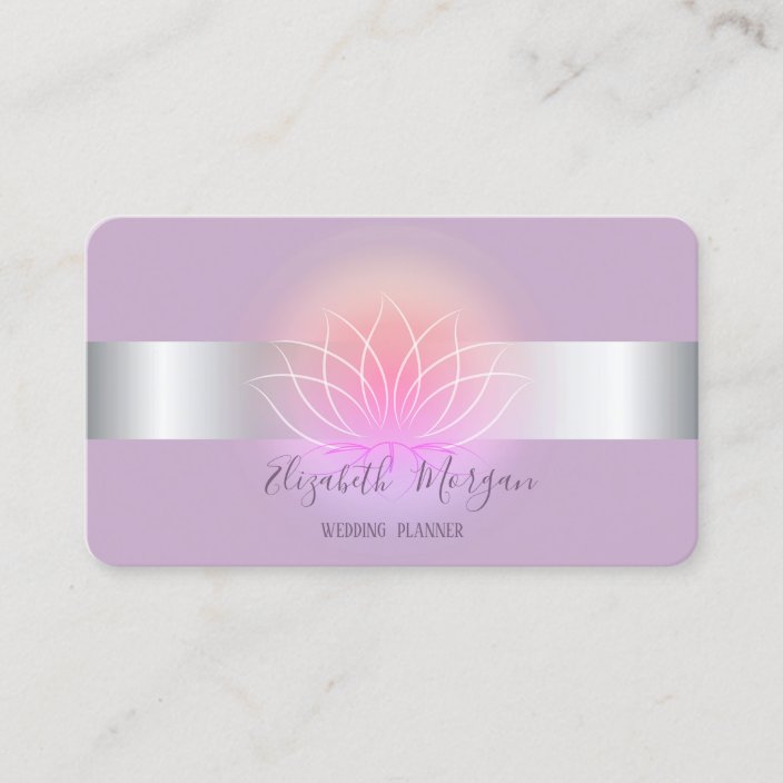 Elegant Modern Professional Lotus Flower Business Card | Zazzle.com