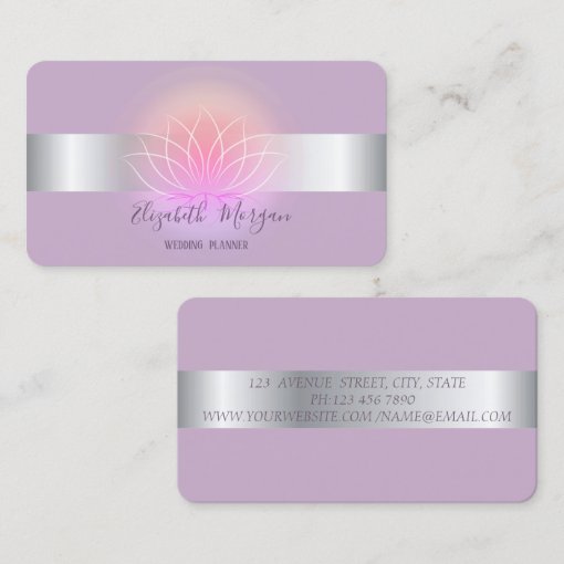 Elegant Modern Professional Lotus Flower Business Card | Zazzle