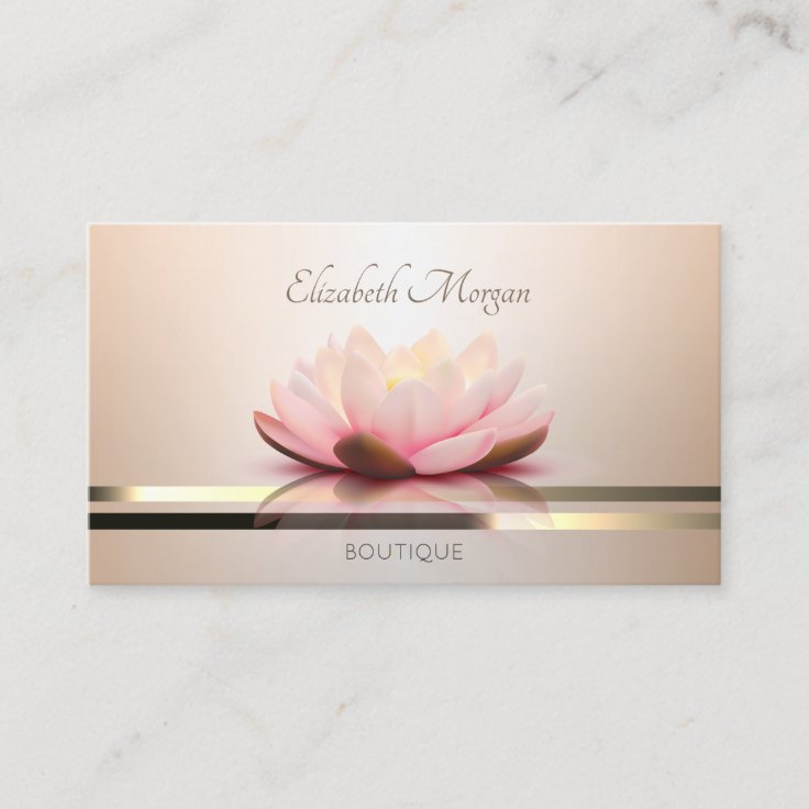 Elegant Modern Professional Luminouse Lotus Business Card | Zazzle