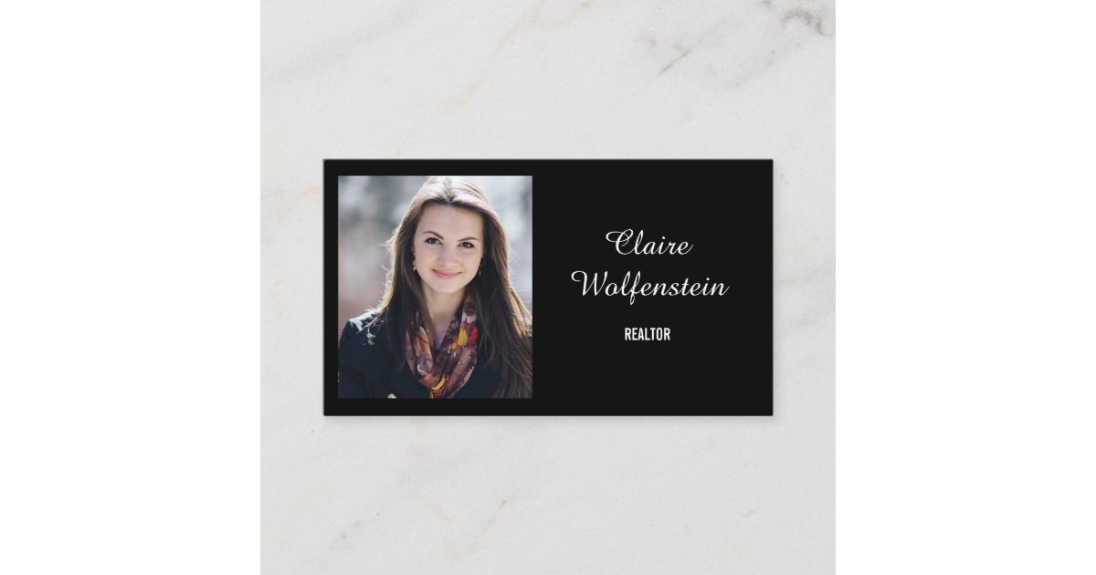 Elegant Modern Professional Photo Business Card | Zazzle