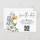 elegant modern qr code watercolor wildflowers save the date | Zazzle