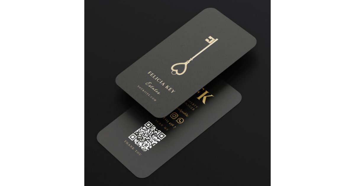 Elegant Modern Realtor Real Estate Agent Monogram Business Card | Zazzle