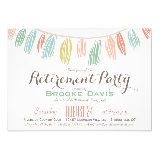 Elegant, Modern Retirement Party Invitation | Zazzle.com
