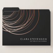 Elegant modern rose gold geometric file folder | Zazzle