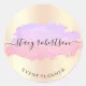 Elegant modern rose gold purple glitter planner classic round sticker ...