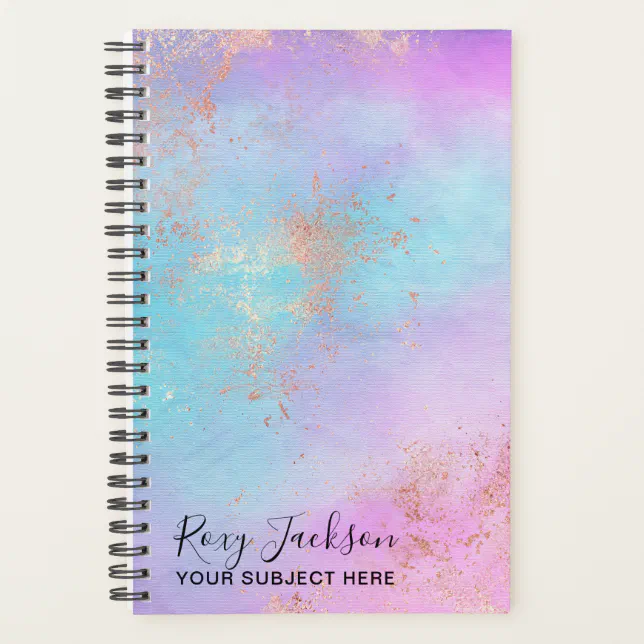 Elegant modern rose gold watercolor makeup artist planner | Zazzle
