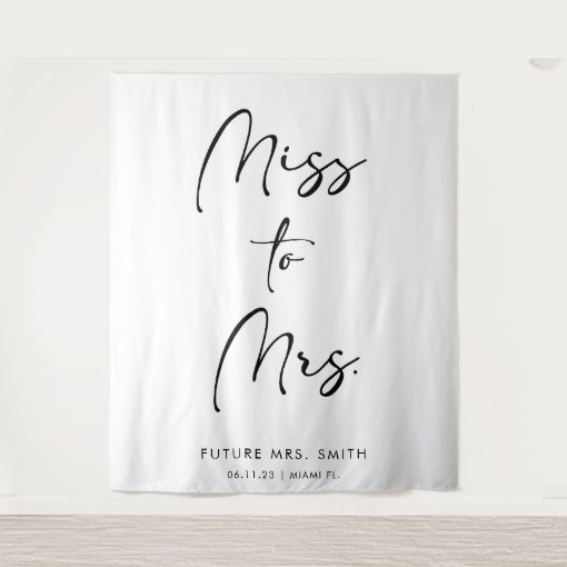 Elegant Modern Script | Bridal Shower Backdrop | Zazzle
