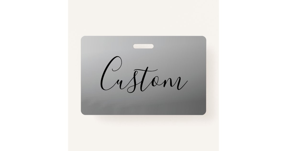 Elegant Modern Script Editable Black Text Writing Badge | Zazzle