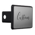 Elegant Modern Script Editable Black Text Writing Hitch Cover | Zazzle