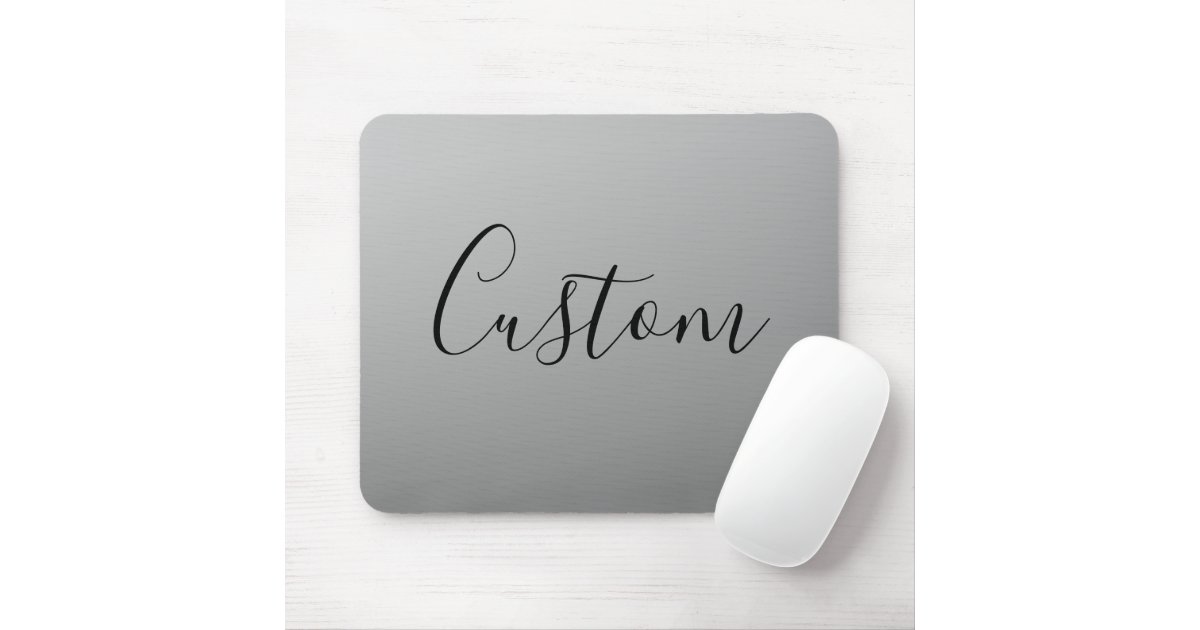 Elegant Modern Script Editable Black Text Writing Mouse Pad | Zazzle