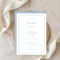 Elegant Modern Script Powder Blue Wedding Invitation | Zazzle