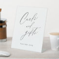 Elegant modern script wedding cards and gifts sign | Zazzle