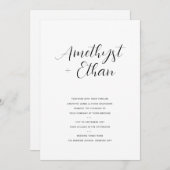 Elegant Modern Script Wedding Invitation | Zazzle