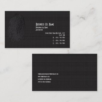 Elegant Modern Security Private Investigations Business Card | Zazzle