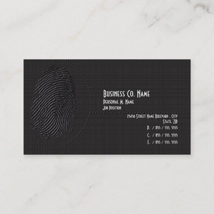 Elegant Modern Security Private Investigations Business Card | Zazzle