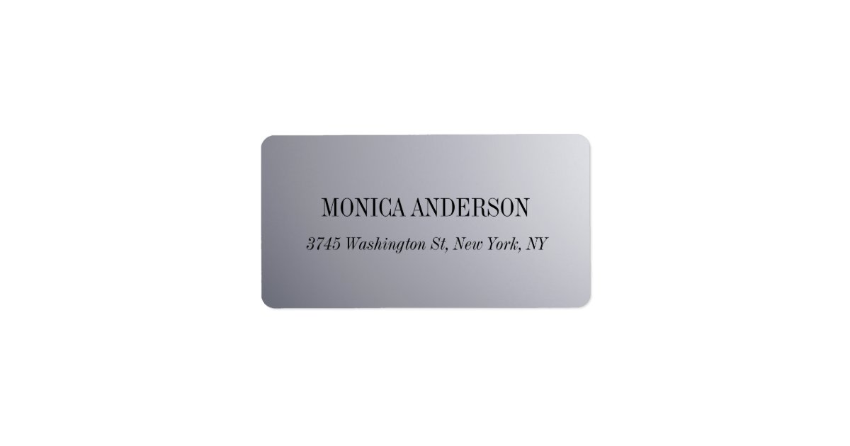 Elegant Modern Silver Grey Label | Zazzle