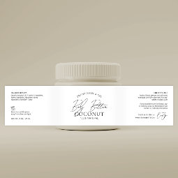 Elegant Modern Simple Body Butter Scrub Jar Label | Zazzle