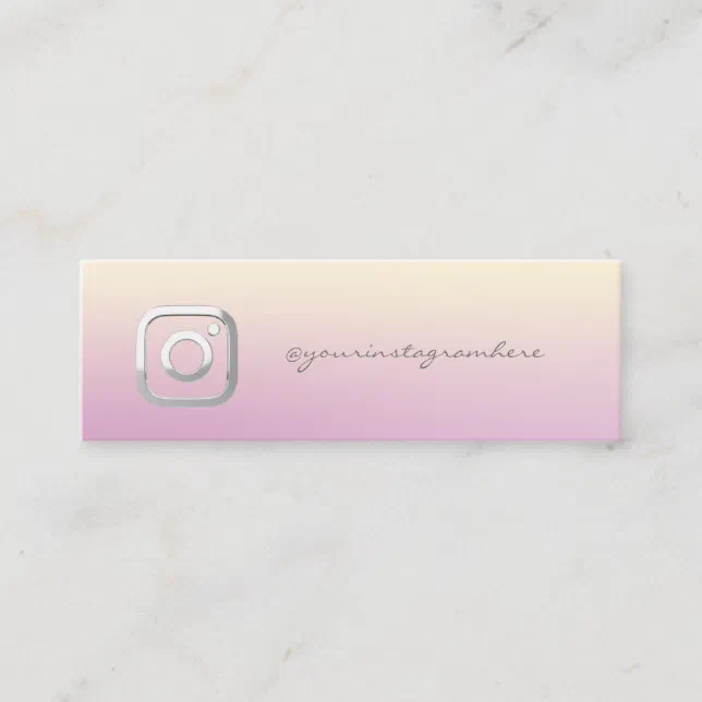 Elegant Modern Simple Instagram Social Media Mini Business Card | Zazzle