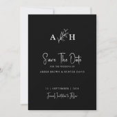 Elegant Modern Simple Monogram Save The Date Invitation | Zazzle