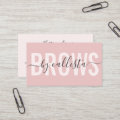 Elegant Modern Simple Typography Eyebrow Artist Business Card | Zazzle