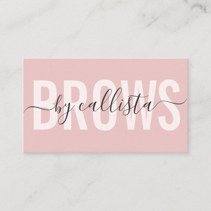 Elegant Modern Simple Typography Eyebrow Artist Business Card | Zazzle