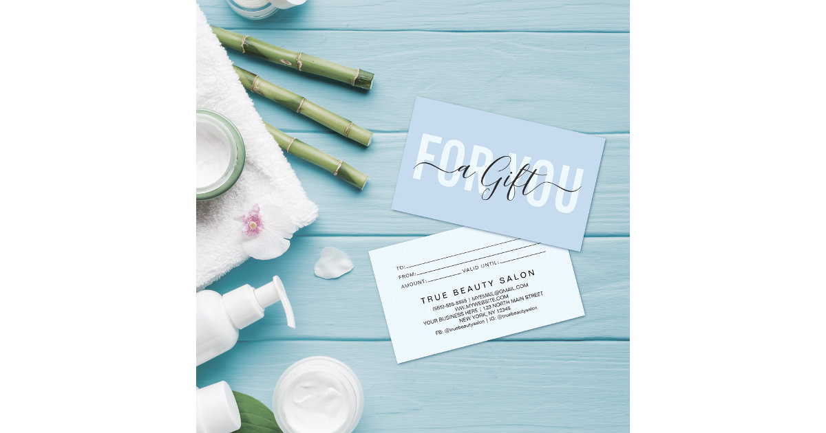 Elegant Modern Simple Typography Gift Certificate | Zazzle