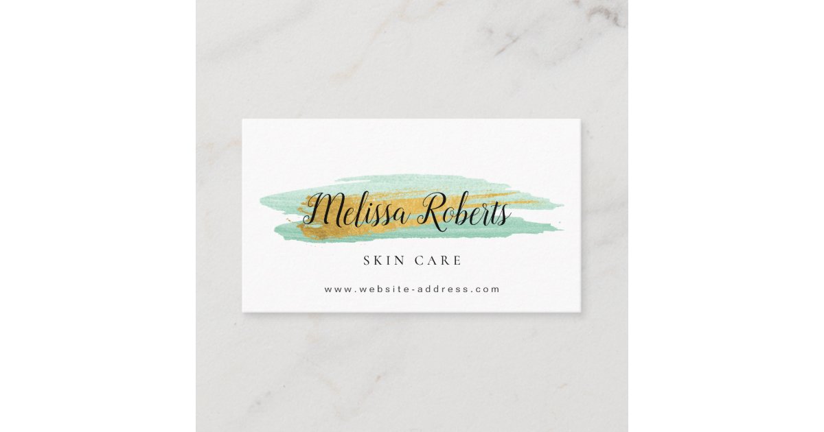 Elegant modern skin care business card | Zazzle
