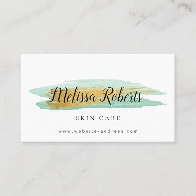 Elegant modern skin care business card | Zazzle