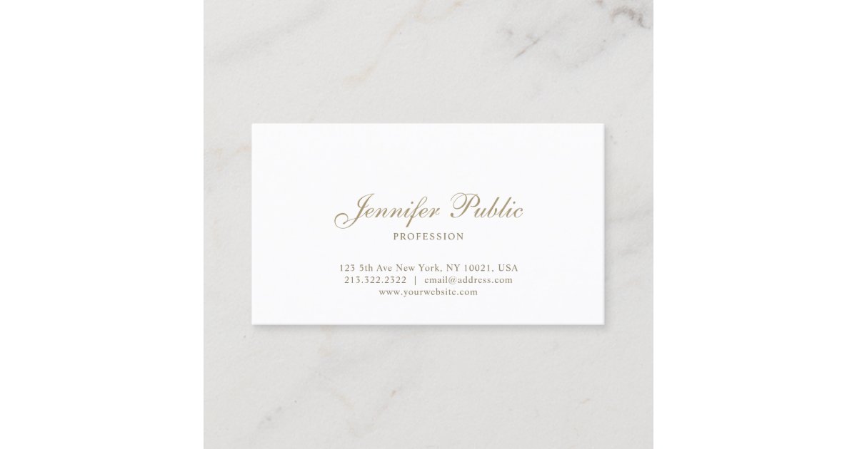 Elegant Modern Sleek Chic Graphic Design Plain Business Card | Zazzle