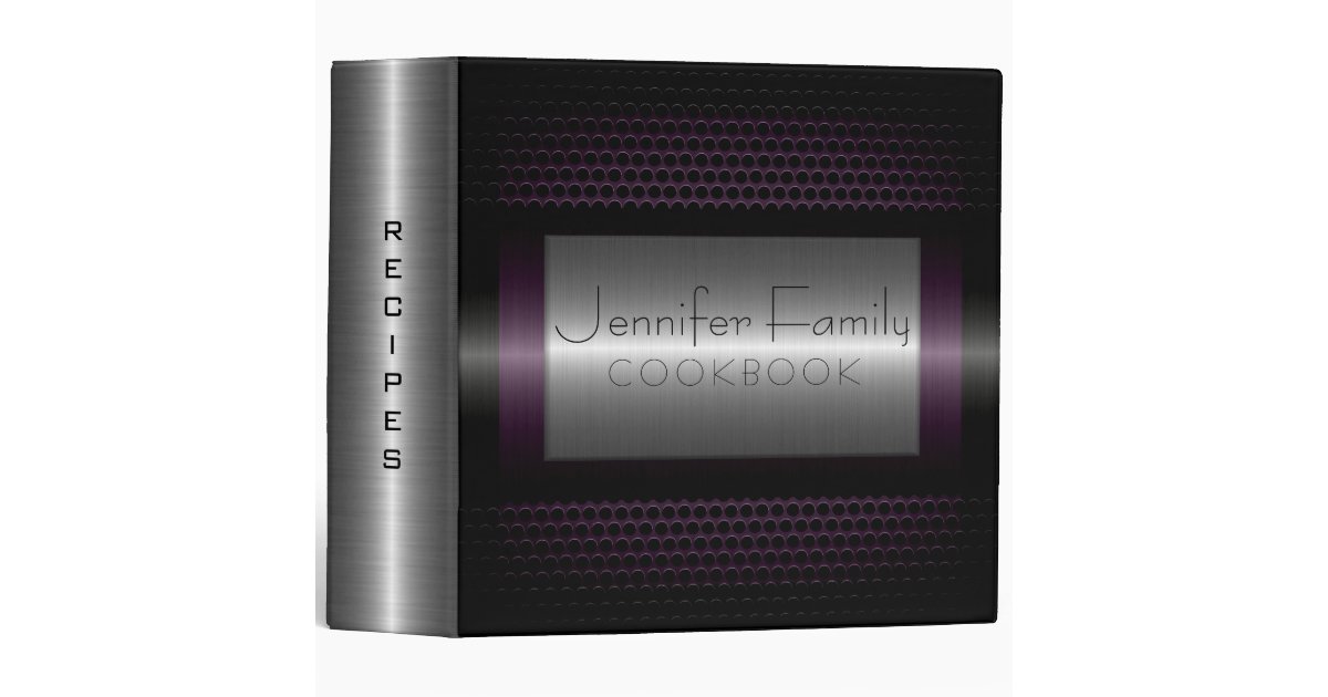 Elegant Modern Stainless Steel Metal Look #4 3 Ring Binder | Zazzle