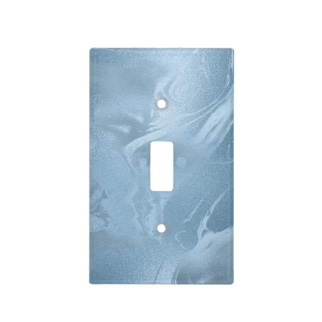 Elegant modern stylish baby blue marble look light switch cover | Zazzle