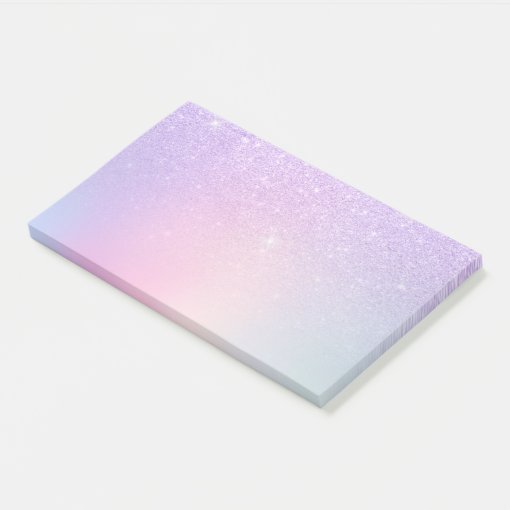 Elegant modern stylish girly ombre purple glitter post-it notes | Zazzle