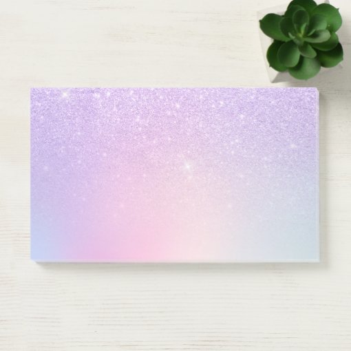 Elegant modern stylish girly ombre purple glitter post-it notes | Zazzle