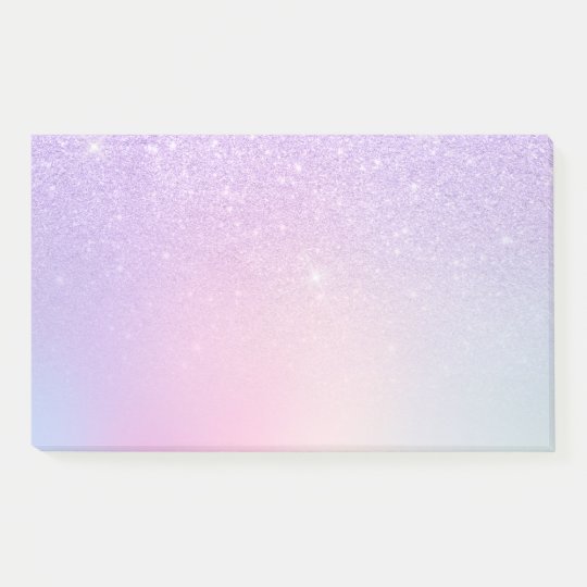 Elegant modern stylish girly ombre purple glitter post-it notes ...