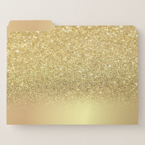 Elegant Modern Stylish Gold Glitter File Folder | Zazzle