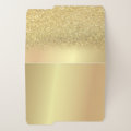 Elegant Modern Stylish Gold Glitter File Folder | Zazzle