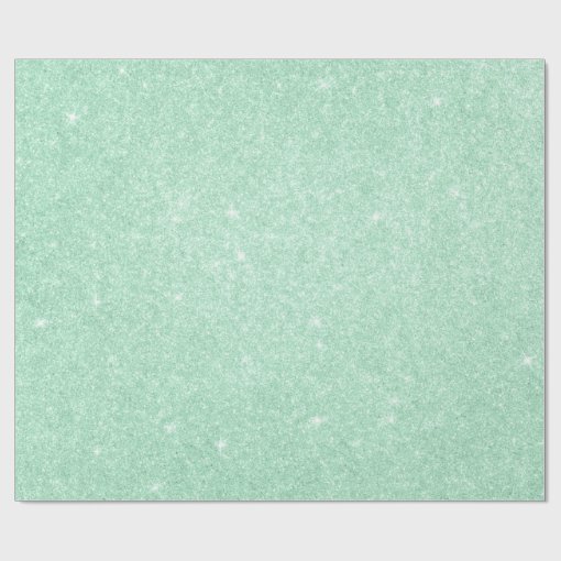 Elegant modern stylish mint green glitter wrapping paper | Zazzle