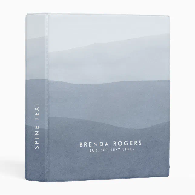Elegant Modern Tranquil Gray Gradient Mini Binder | Zazzle