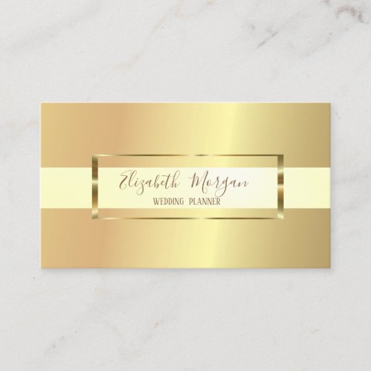 Elegant Modern Trendy Gold Frame Business Card | Zazzle.com