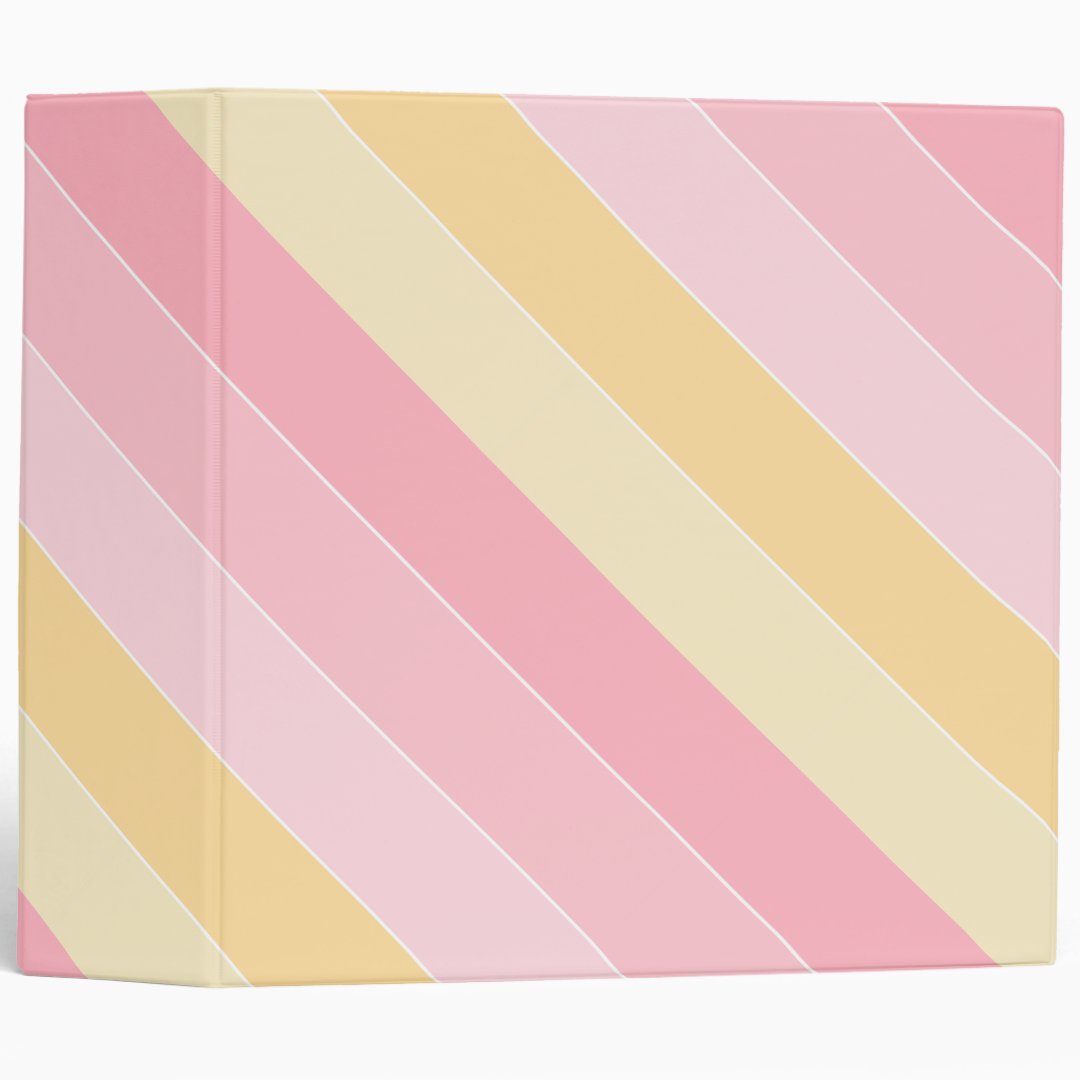Elegant Modern Trendy Template Pastel Colors 3 Ring Binder | Zazzle