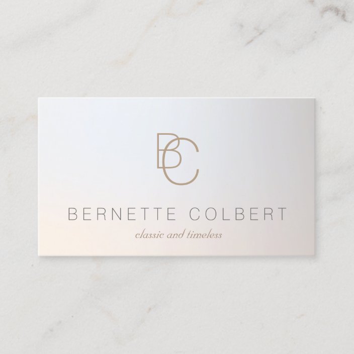 Elegant Modern Two Initial Monogram Professional 2 Business Card ...