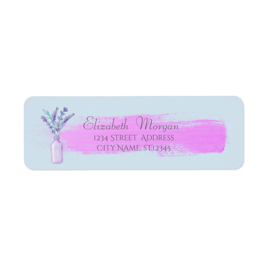 Elegant Modern Watercolor Brush Stroke,Mason Jar Label | Zazzle