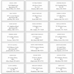 Elegant Modern Wedding Guest Address Labels | Zazzle