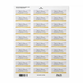 Elegant Modern Wedding Return Address Labels | Zazzle