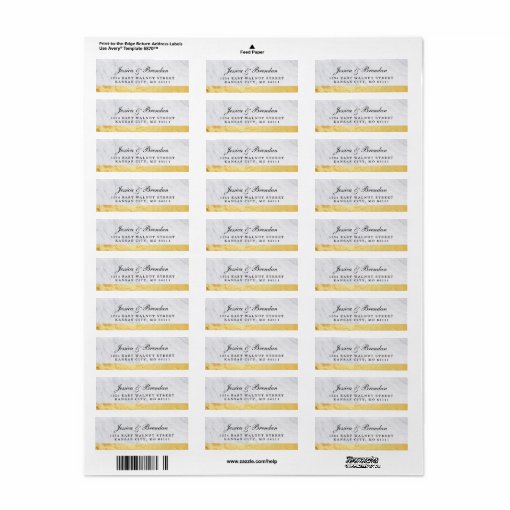 Elegant Modern Wedding Return Address Labels | Zazzle