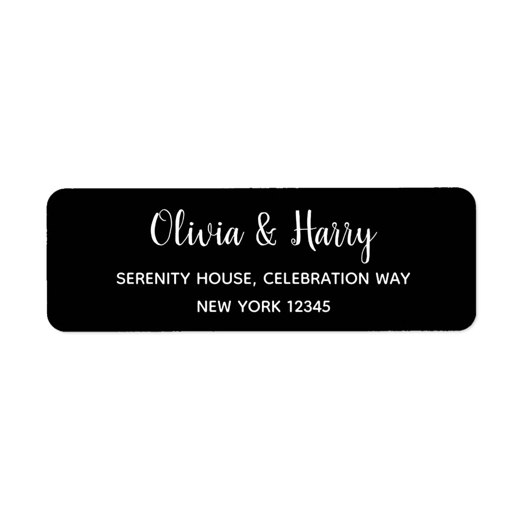 Elegant Modern Wedding Return Address Labels | Zazzle