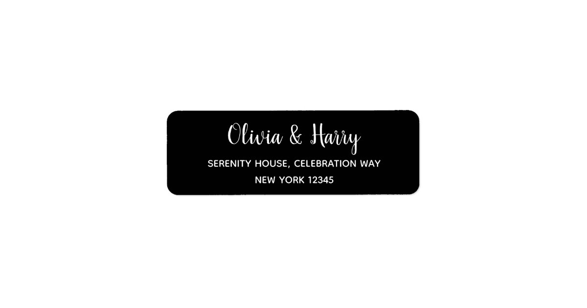 Elegant Modern Wedding Return Address Labels | Zazzle