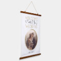Elegant Modern White And Gold Wedding Welcome Sign Hanging Tapestry ...
