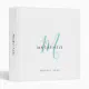 Elegant Modern White Teal Script Monogram 3 Ring Binder | Zazzle
